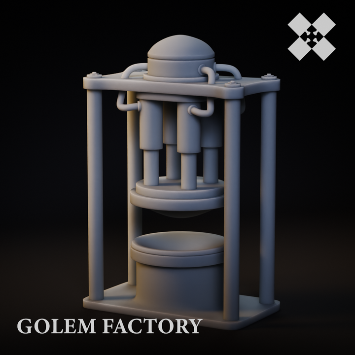 3D Printable Golem Factory Scatter by Tilesmith